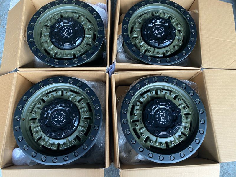 20” Blackrhino Abrams Green Mags 6Holes pcd 139 Bnew orig, Car Parts ...