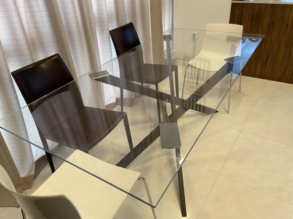 8 seater glass top dining table FS, Furniture & Home Living, Furniture ...