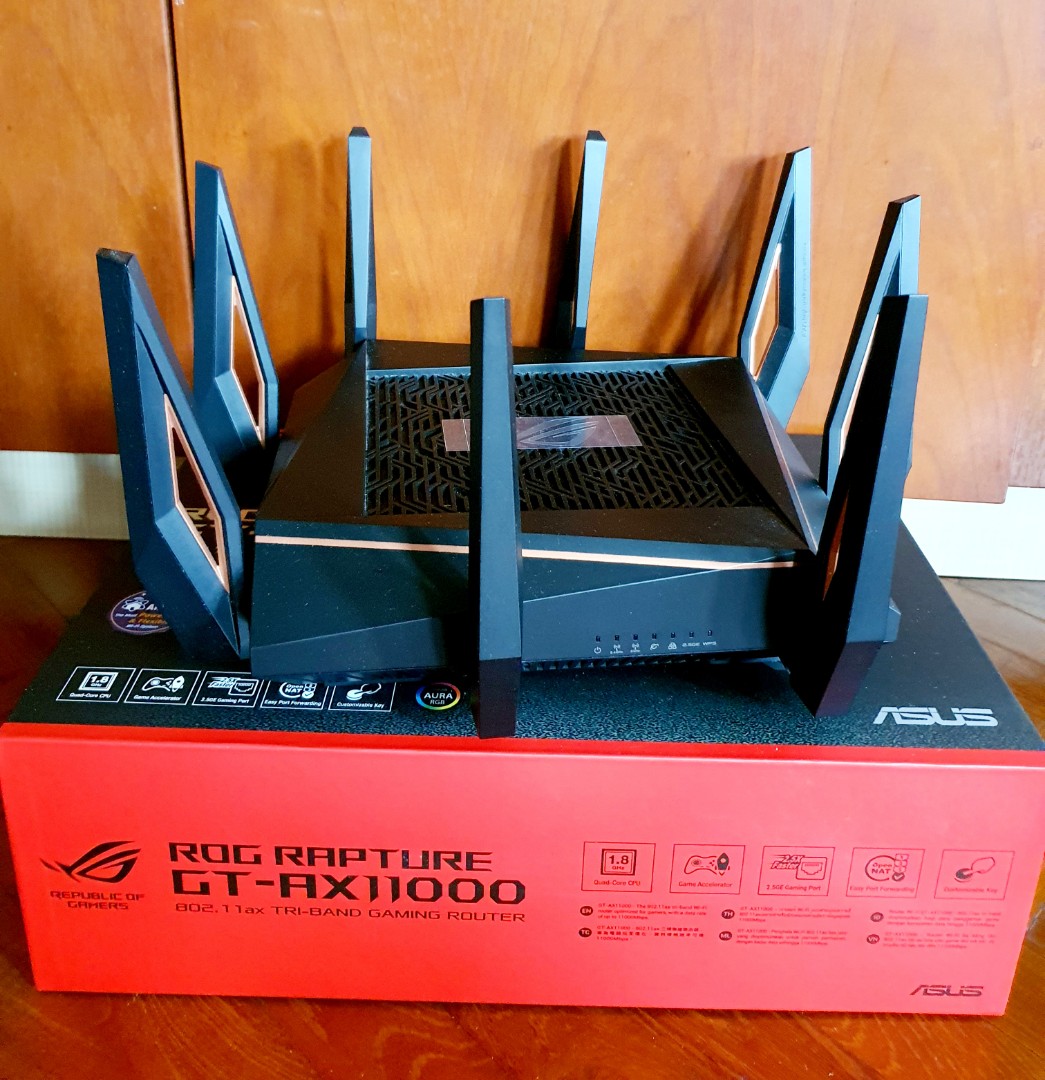 ASUS ROG Rapture GT-AX11000 AX11000 Tri-band 802.11ax WiFi 6 Gaming ...
