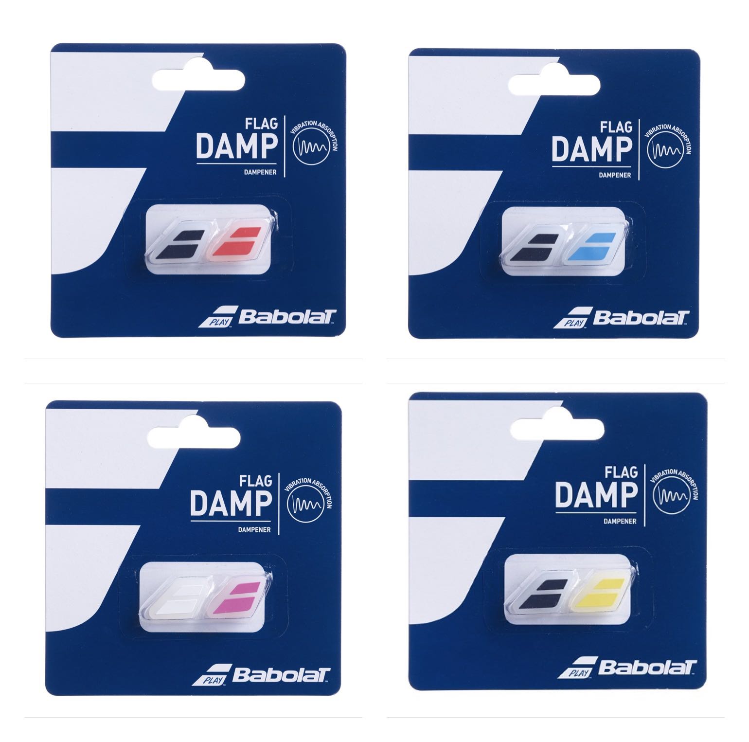 BABOLAT Tennis FLAG DAMP Racquet Dampener (Pack of 02), Sports ...