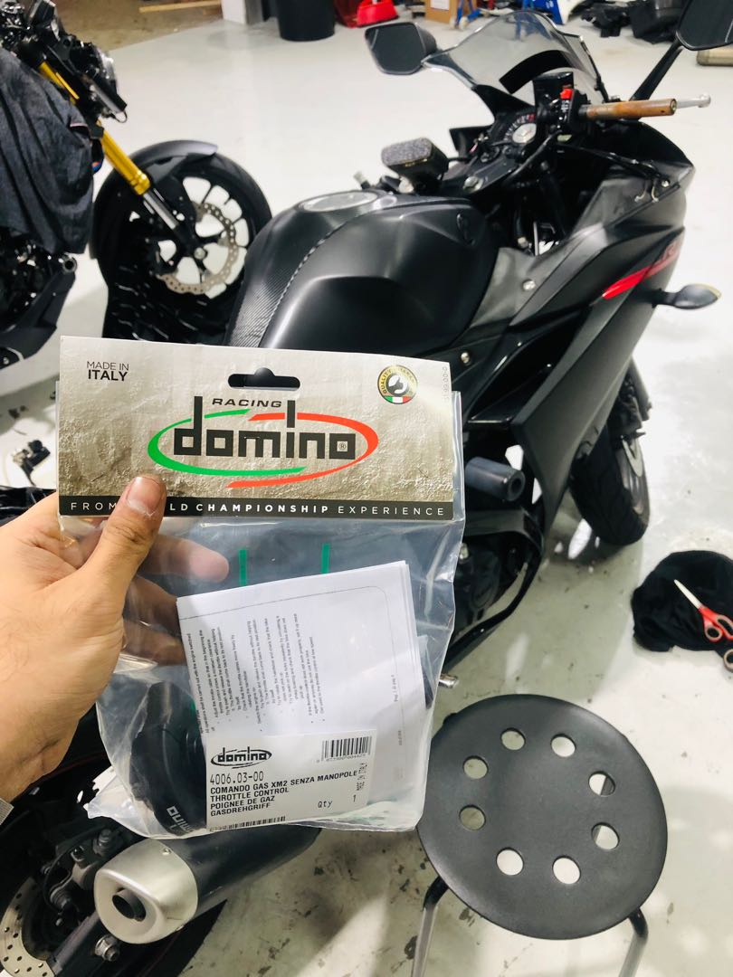 Domino XM2 Fast Throttle + Domino Universal Kill Switch Yamaha R3 ...