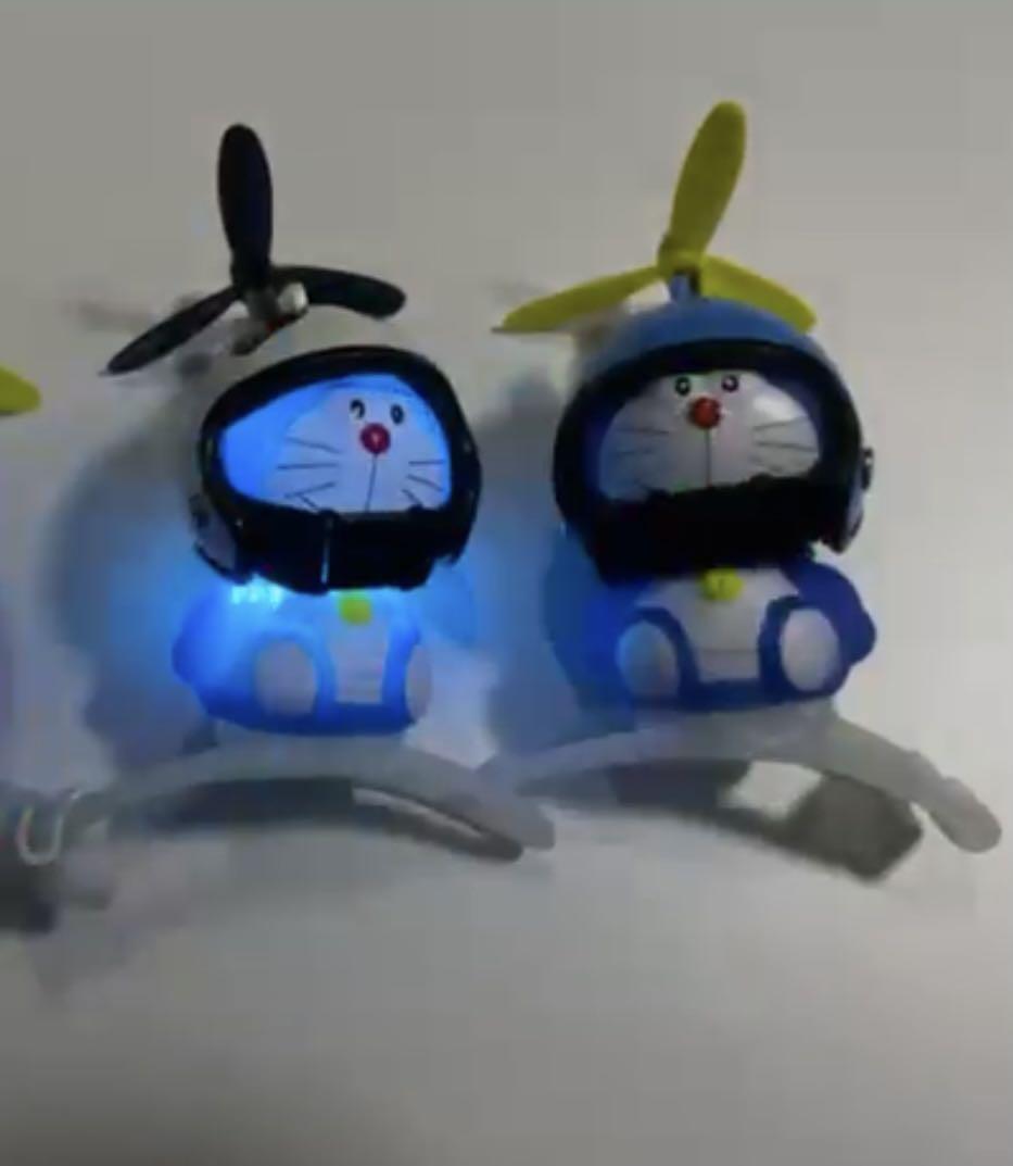 Mini Doraemon MIPS Helmet bicycle toy blinking LED light, Sports ...