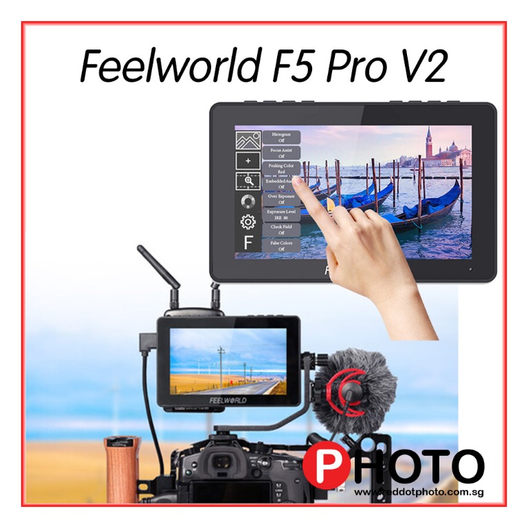 FeelWorld F5 PRO V3 5.5 Inch Touch Screen 3D LUT 4K HDMI Input output ...