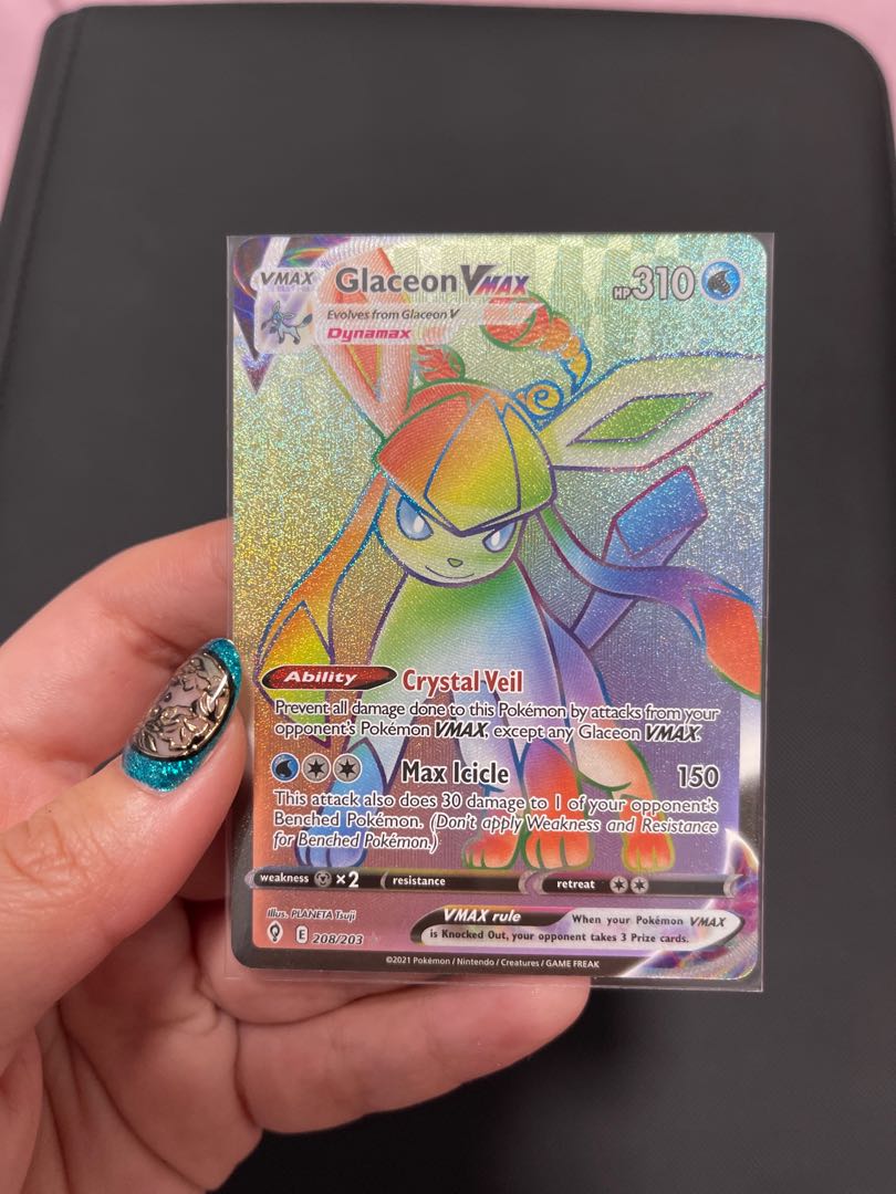 Glaceon VMAX Rainbow Hyper Rare, Hobbies & Toys, Toys & Games on Carousell