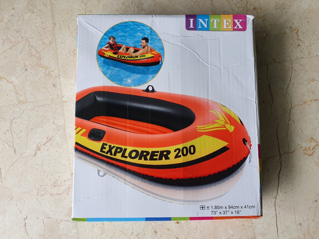 Intex Explorer 200 Inflatable Boat BNIB, Sports Equipment, Other Sports ...