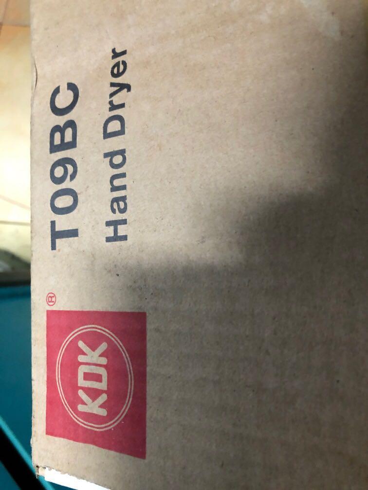 KDK Hand Dryer T09BC, Furniture & Home Living, Bathroom & Kitchen ...