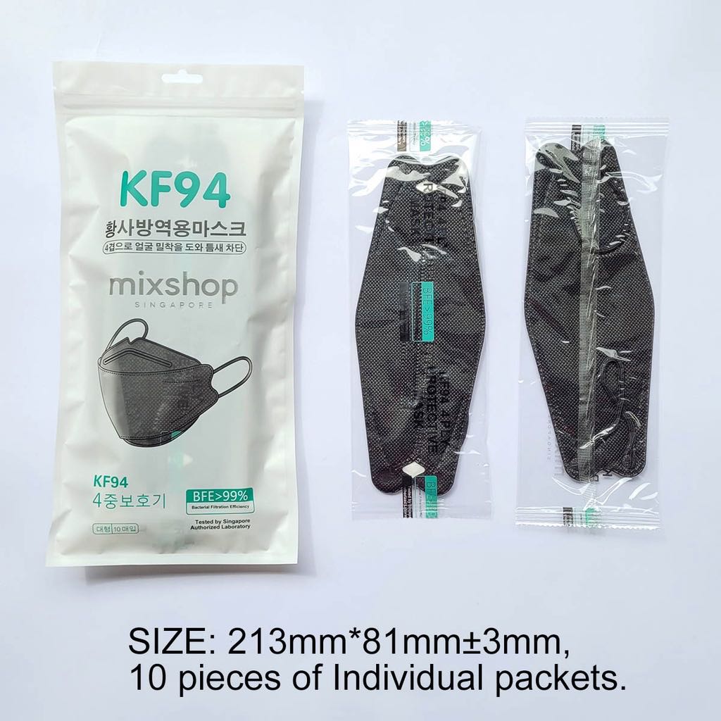 KF94 Mixshop Korean NEW 99.9% BFE unisex mask, Health & Nutrition, Face ...