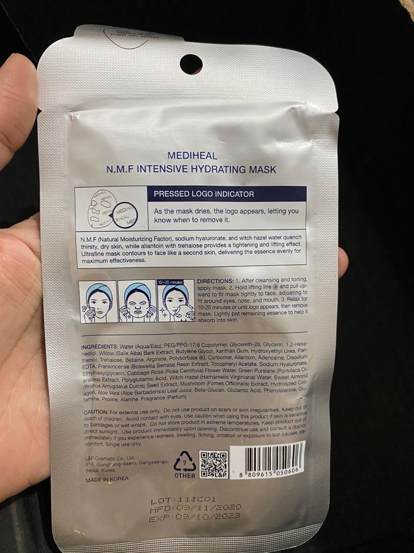 Nmf intensive hydrating mask 1count, Beauty & Personal Care, Face, Face ...