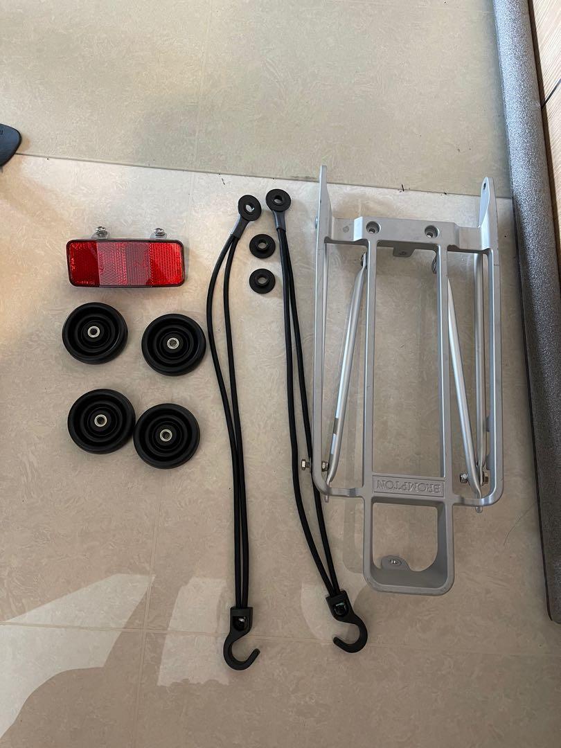 Original Brompton Mudguard and Rack Silver, Sports Equipment, Bicycles ...