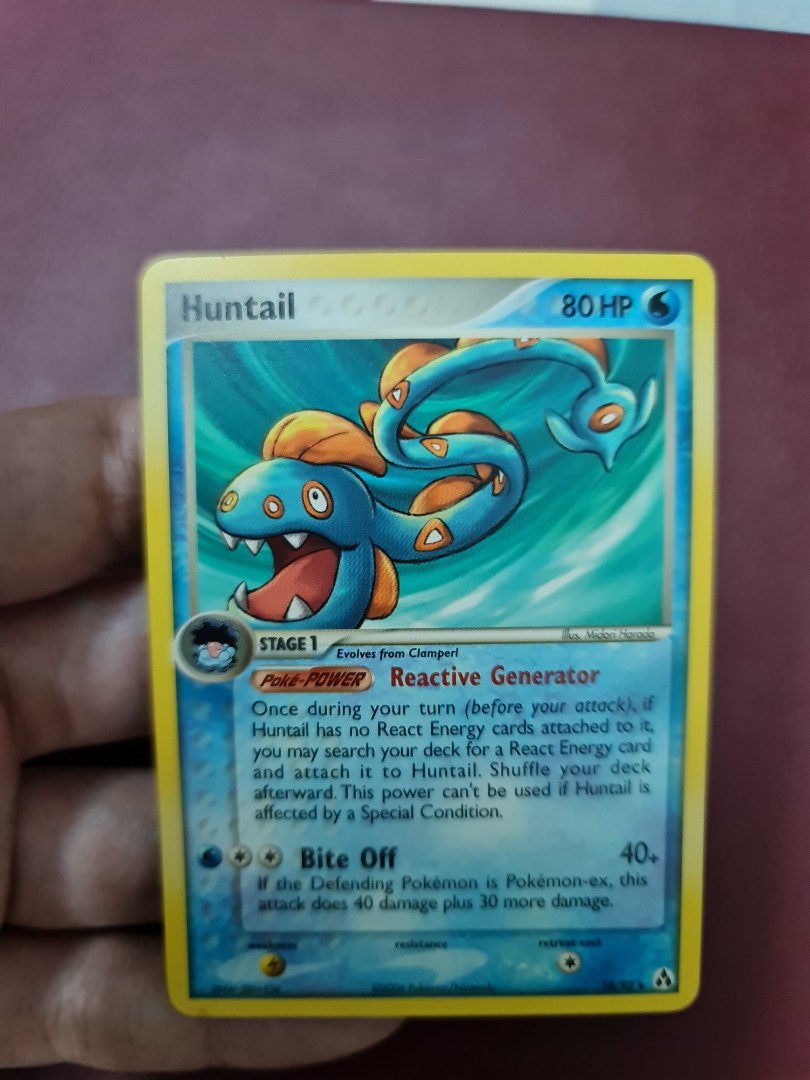 Pokemon huntail rare trading card, Hobbies & Toys, Toys & Games on ...