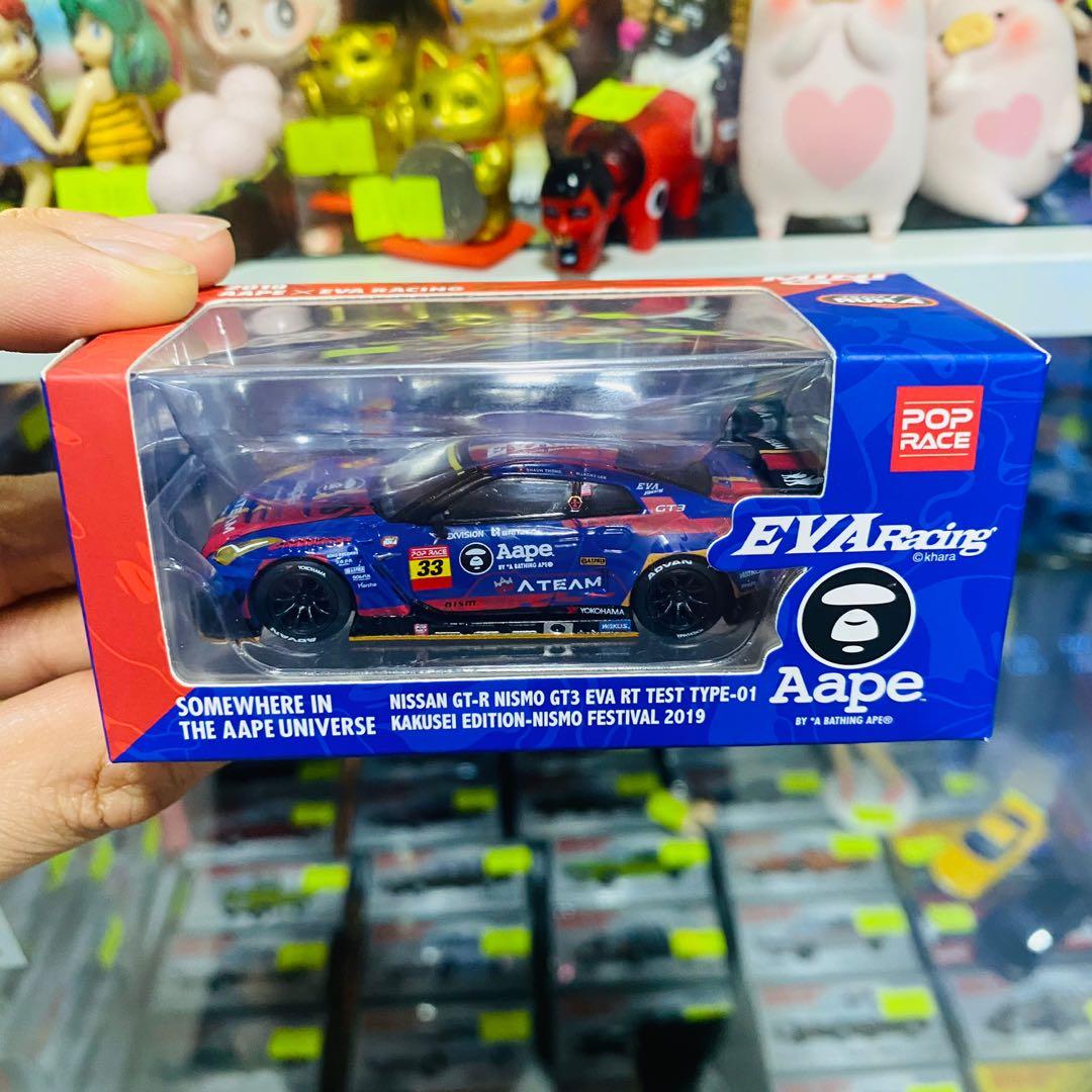 Pop Race x Mini GT 1/64 Die-Cast Model Car EVA Racing AAPE Nissan GT-R ...