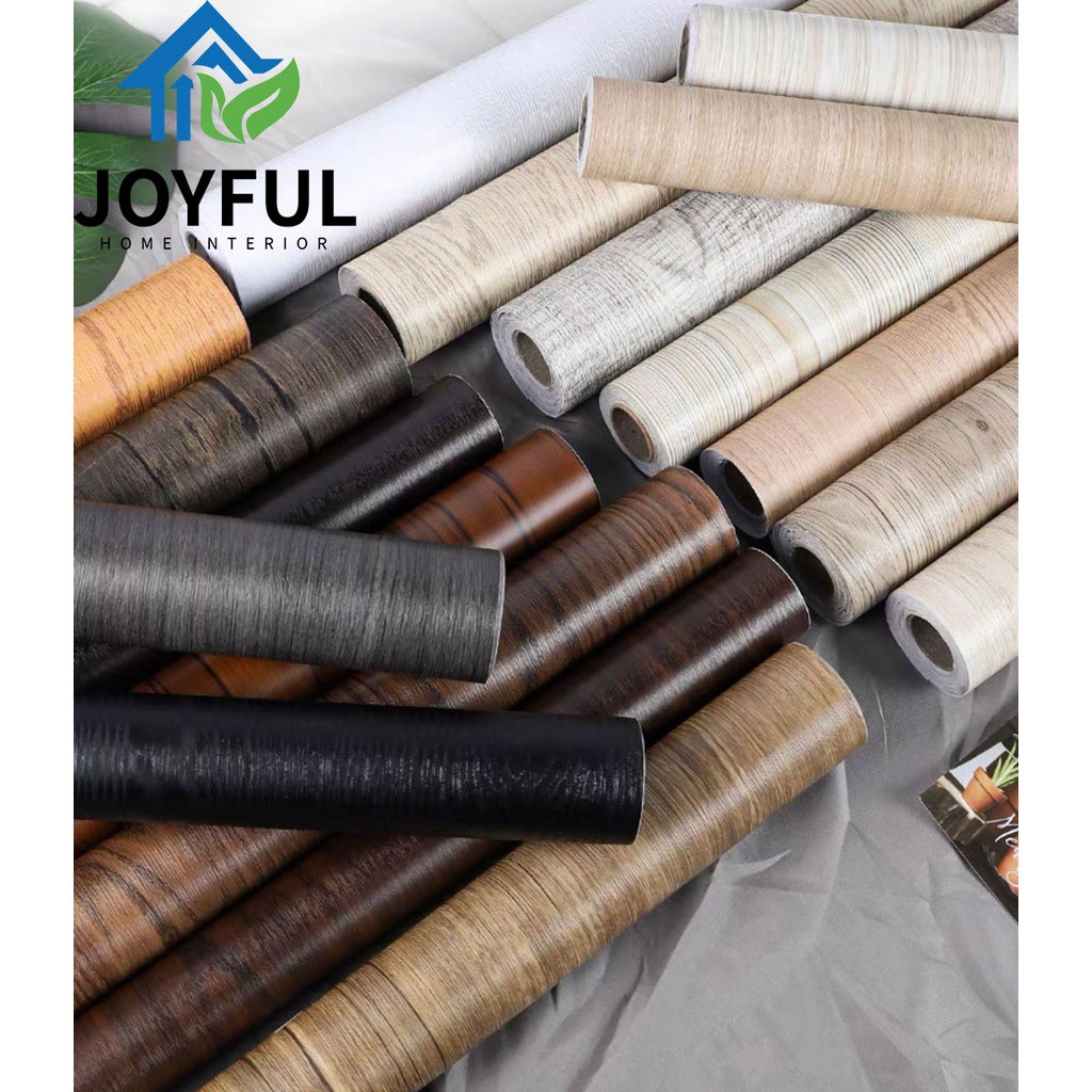 Stiker / Sticker Motif Kayu - Dengan Serat - Lebar 45cm (45cm x 100cm ...