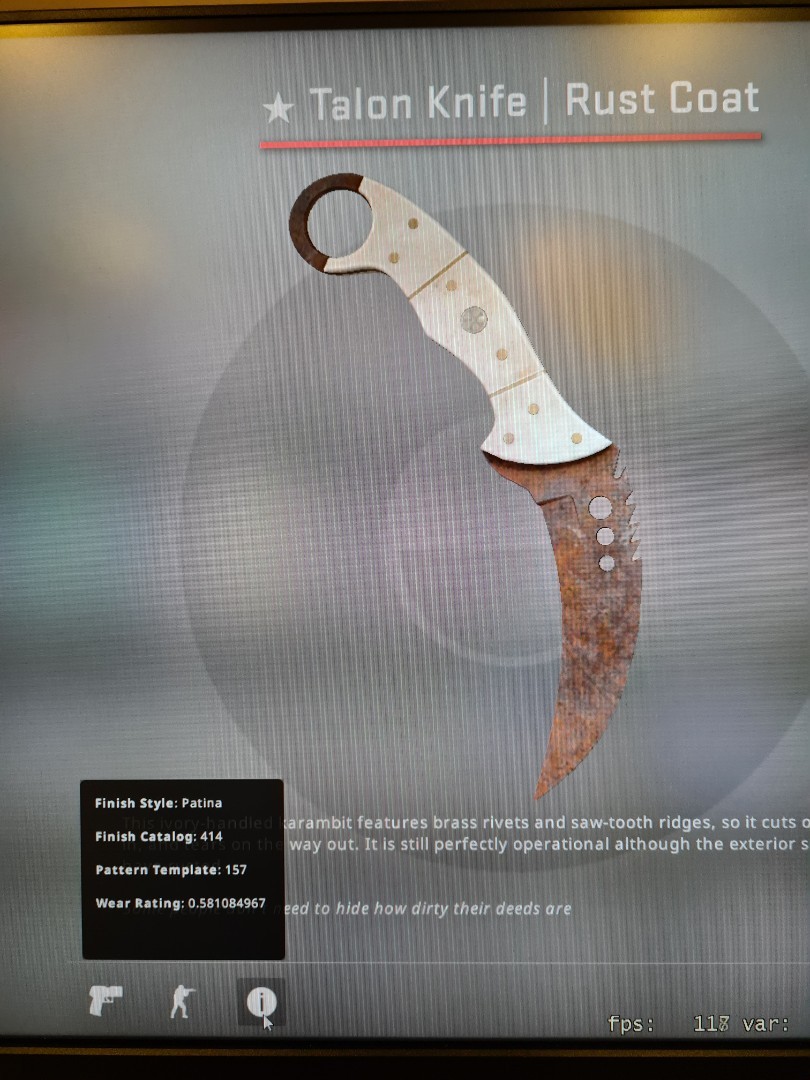 Talon knife rust coat csgo, Video Gaming, Gaming Accessories, In-Game ...