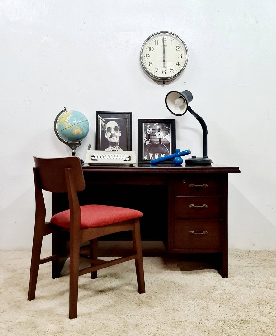 Vintage Work/Office Desk, Furniture & Home Living, Furniture, Tables ...