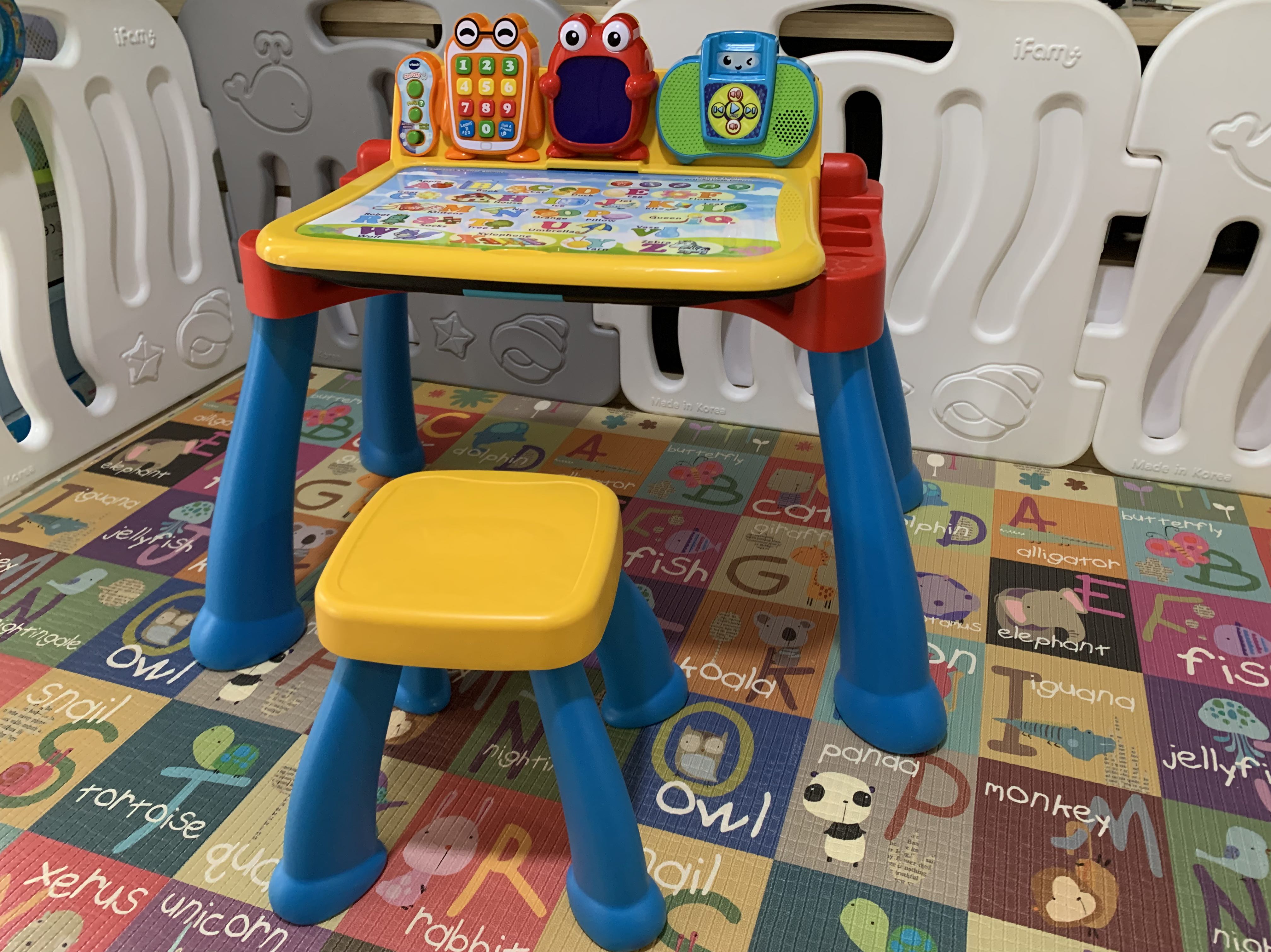 VTech Learning Table & Chair (lightly used), Babies & Kids, Baby ...