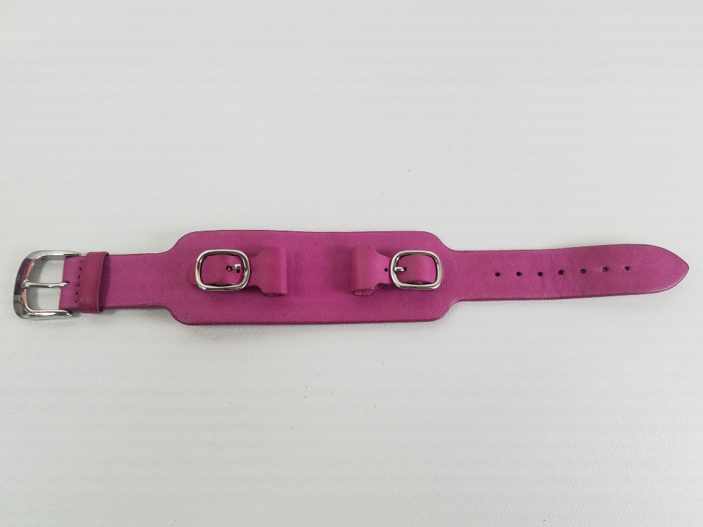 Women Pink Leather watch strap with Buckle lock, Women's Fashion ...
