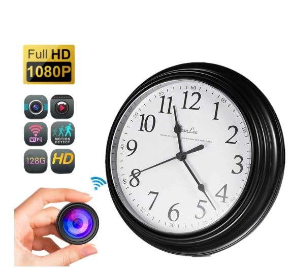 1080P HD Mini Camera WiFi Wall Clock Camera Real-time Monitoring Motion ...