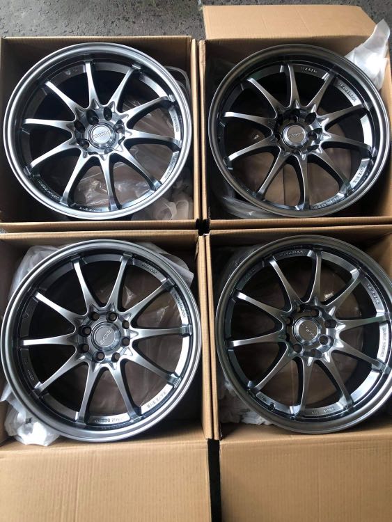 17”CE28 Rays Design code 128 Hyperblack mags 4Holes pcd 100-114 Bnew ...