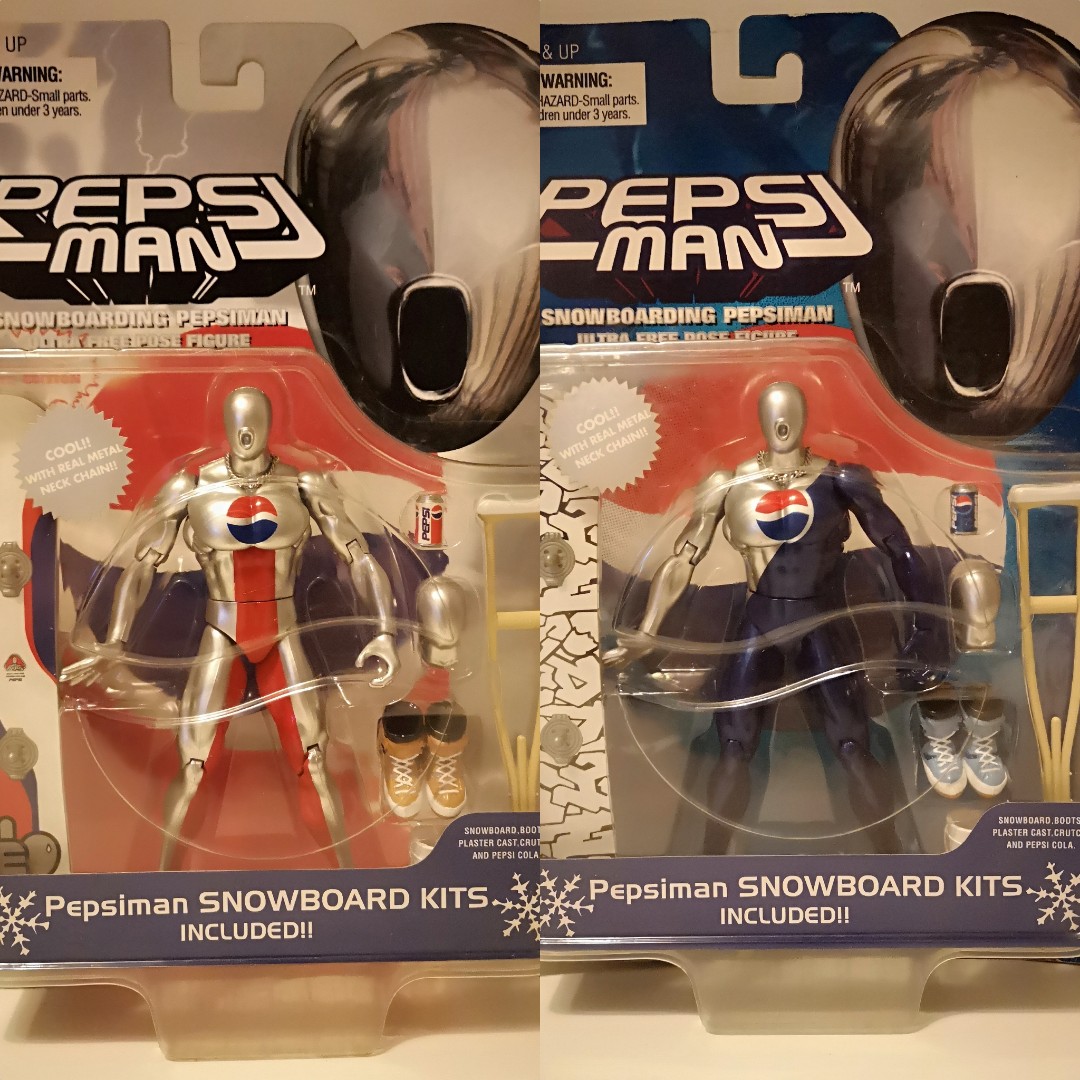 Bandai Pepsi Man Figure - 2 Pack (1998), 興趣及遊戲, 玩具 & 遊戲類 - Carousell
