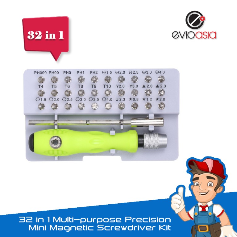 32 in 1 Multi-Purpose Precision Screwdriver Repair Hardware Tool ...