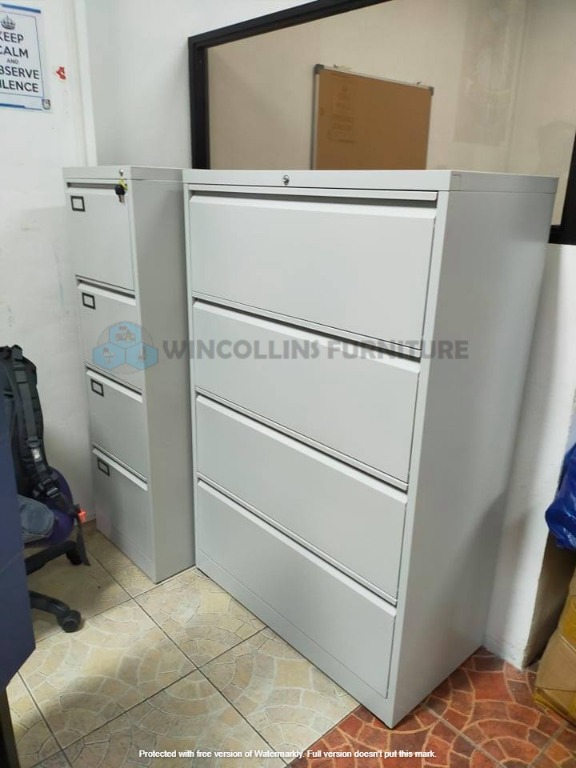 -> Steel Lateral Filing Cabinet - Powder coated finish -, Furniture ...