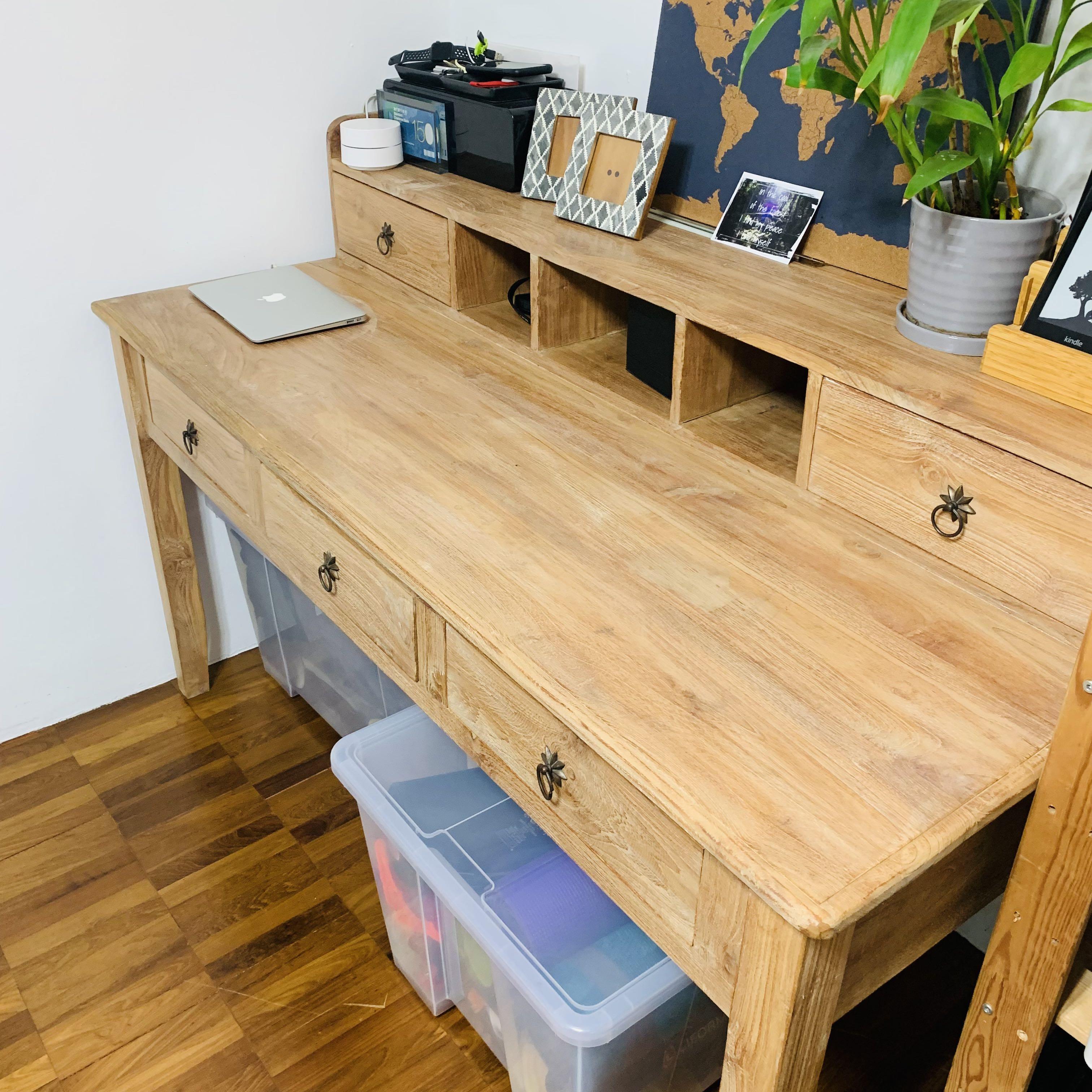 Balinese Teak study Desk 1, Furniture & Home Living, Furniture, Other ...