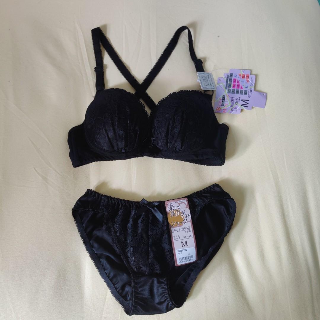 Black Crossback Lace Bra Japanese Wakudoi Shirohato BODY SHAPE Making ...