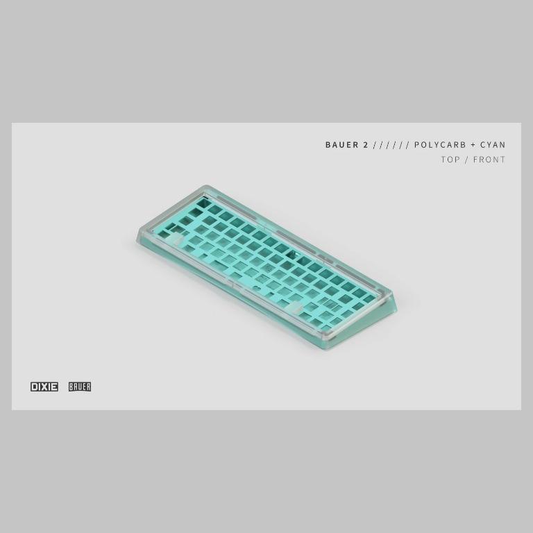 Dixie Mech Bauer 2 Polycarb + Cyan 65% keyboard kit Omnitype BNIB ...