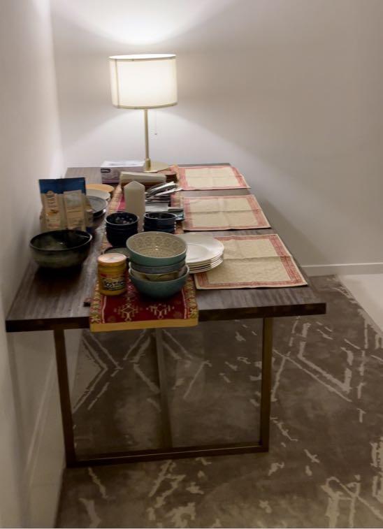 Casterly 1.8m Dining Table with 1.4m Bench with warranty , Furniture ...