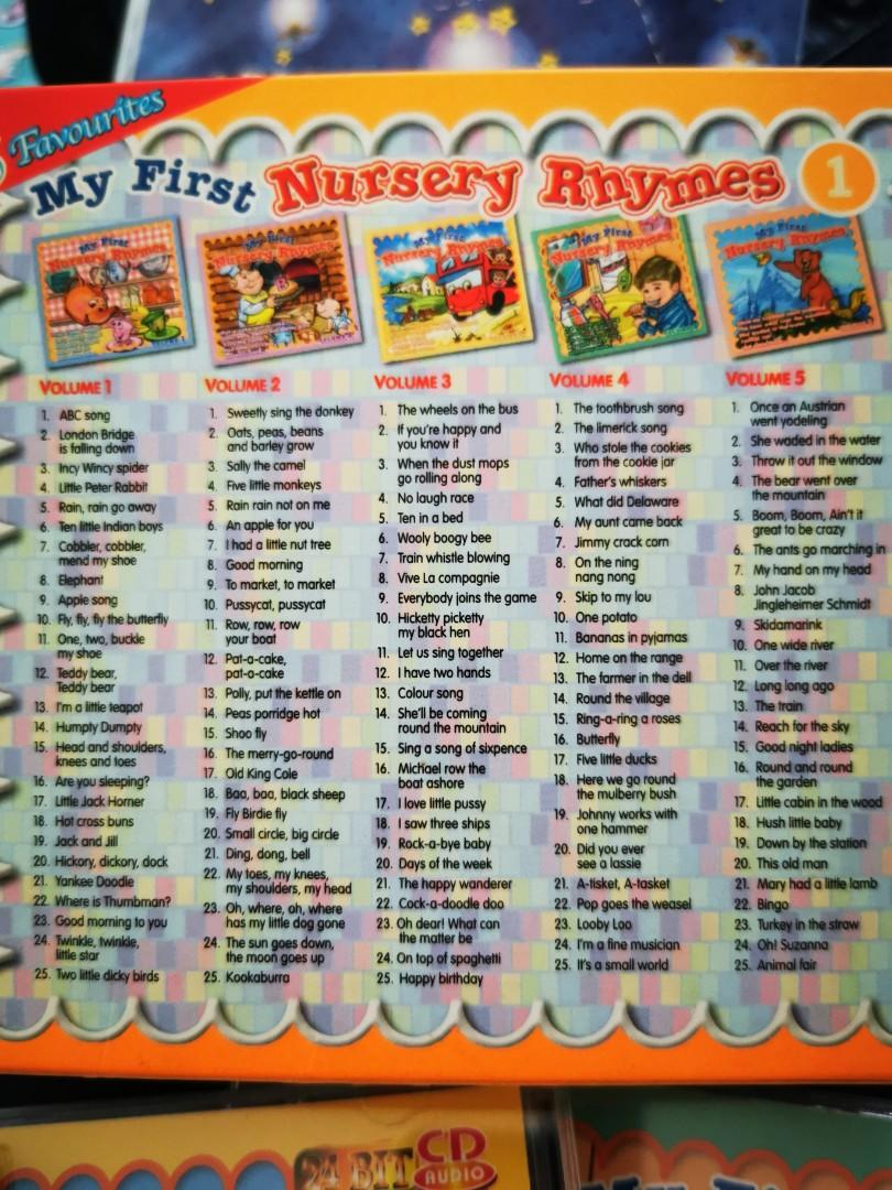 Children Nursery Rhymes (5 CD set) and Sing-along DVD, Hobbies & Toys ...