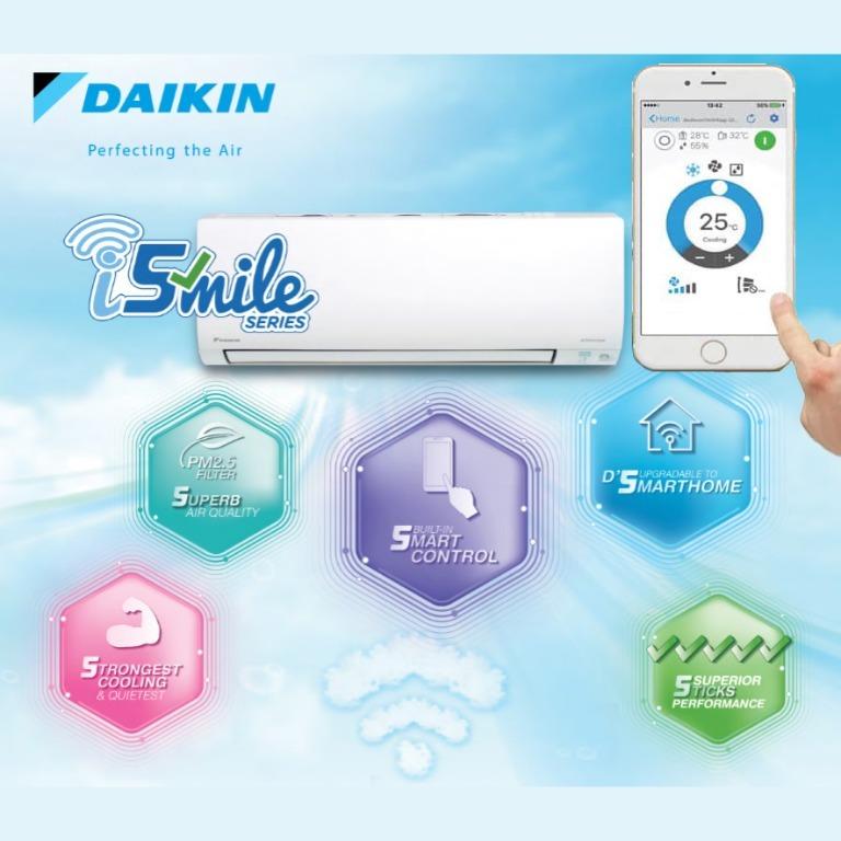 Daikin iSmile System 4(TVMG iSmile, Wifi, 5 Ticks) + Free installation ...