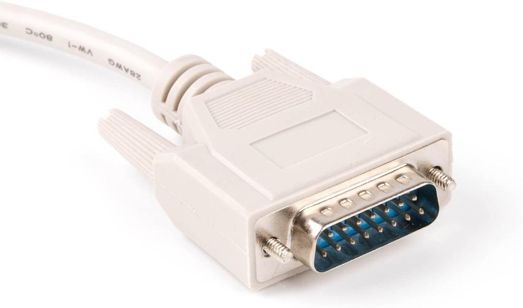 DB15 15 Pin Serial Extension Cable Male to Female 2FT Parallel Cable ...