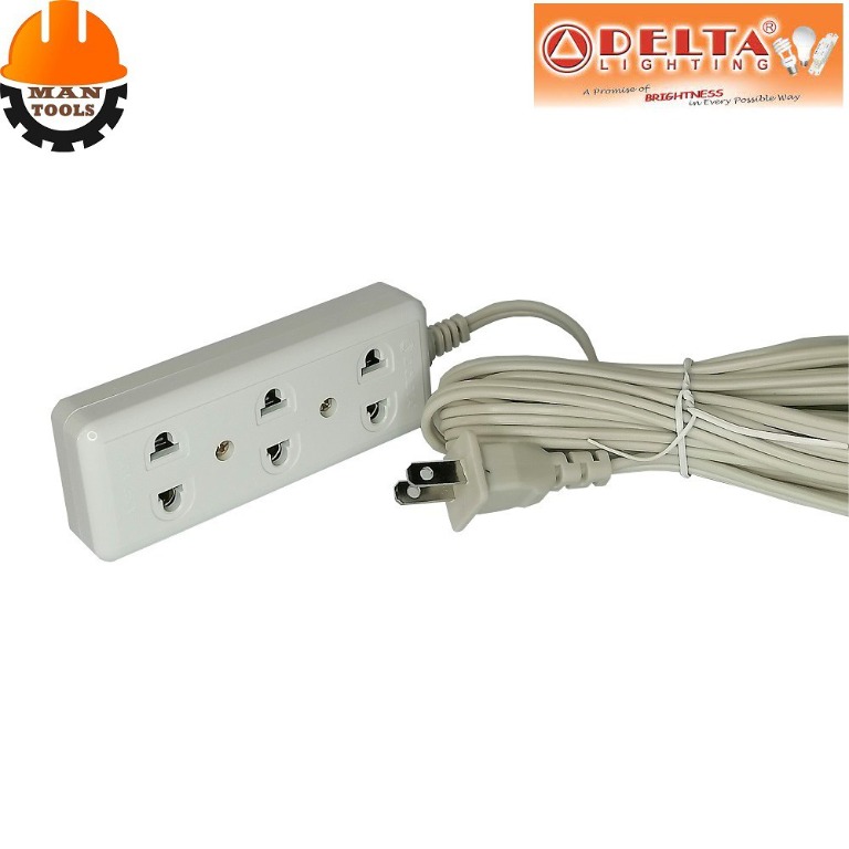 DELTA Extension Cord w/ Universal 3 Gang ECSU34, Commercial ...