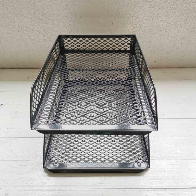 Metal Desk Filing Organizer Tray Two (2) Layer-Heavy Duty Quality ...