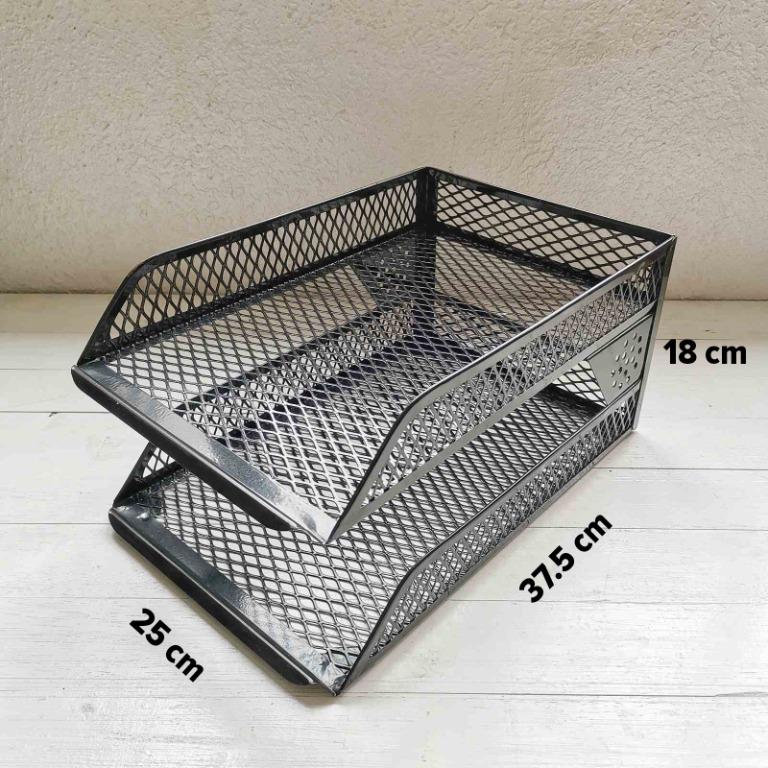 Metal Desk Filing Organizer Tray Two (2) Layer-Heavy Duty Quality ...