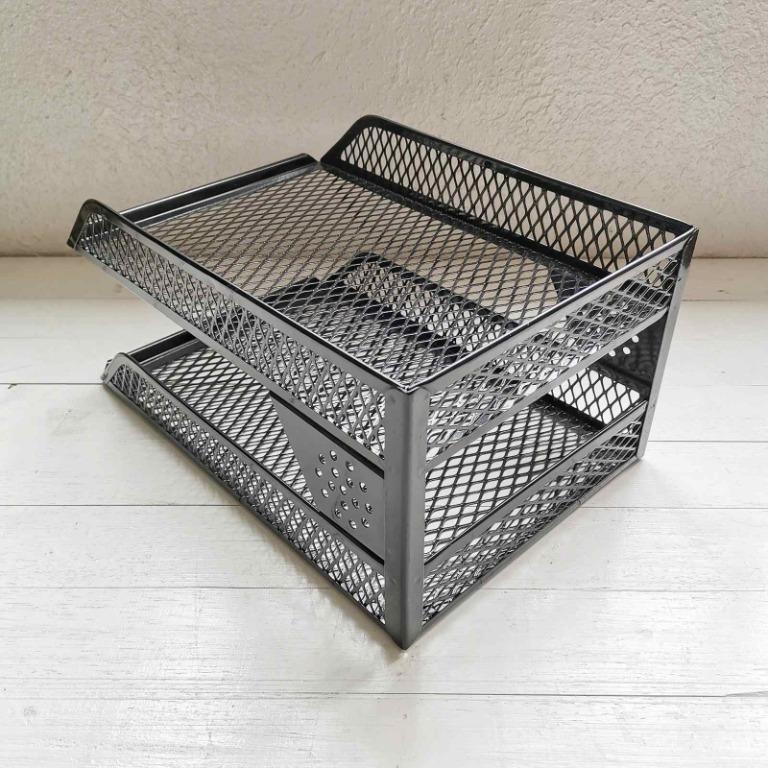 Metal Desk Filing Organizer Tray Two (2) Layer-Heavy Duty Quality ...