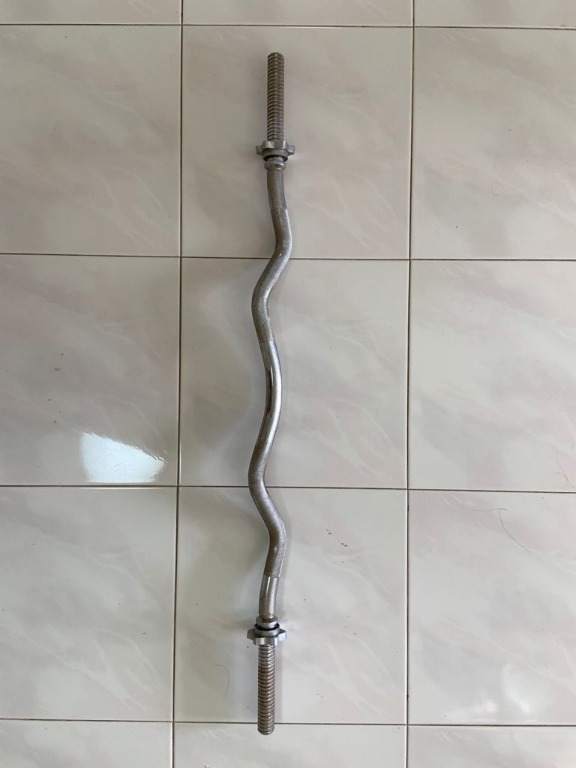 EZ Bar with Spin Lock - 30 mm -1.2 m, Sports Equipment, Exercise ...
