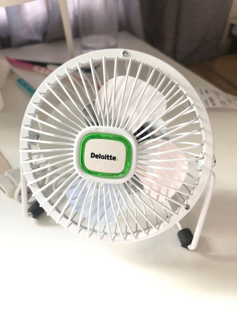 Deloitte Table Fan, Furniture & Home Living, Lighting & Fans, Fans on ...