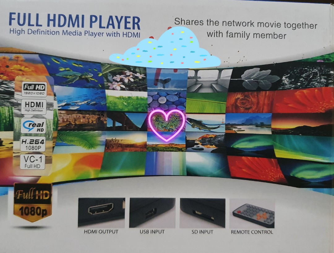 HDMI TV PLAYER, EXTERNAL HARD DRIVE PLAYER, MULTIMEDIA PLAYER, TV ...
