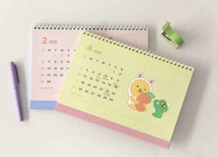 Kakao 2022年枱曆 Ryan Apeach desk Calendar , 興趣及遊戲, 手作＆自家設計, 文具 - Carousell