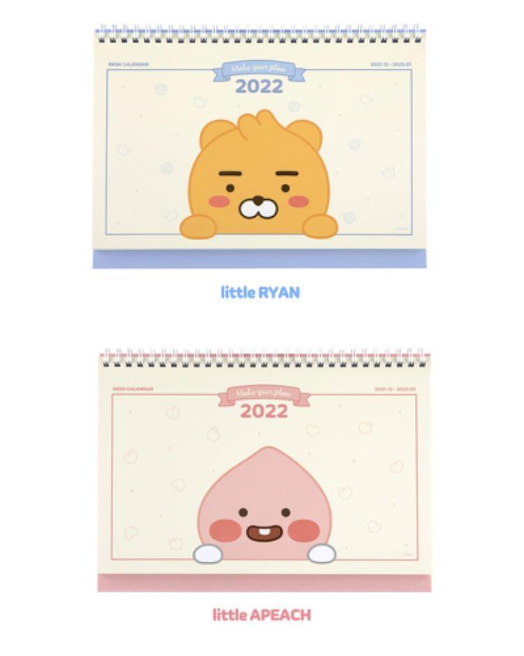 Kakao 2022年枱曆 Ryan Apeach desk Calendar , 興趣及遊戲, 手作＆自家設計, 文具 - Carousell