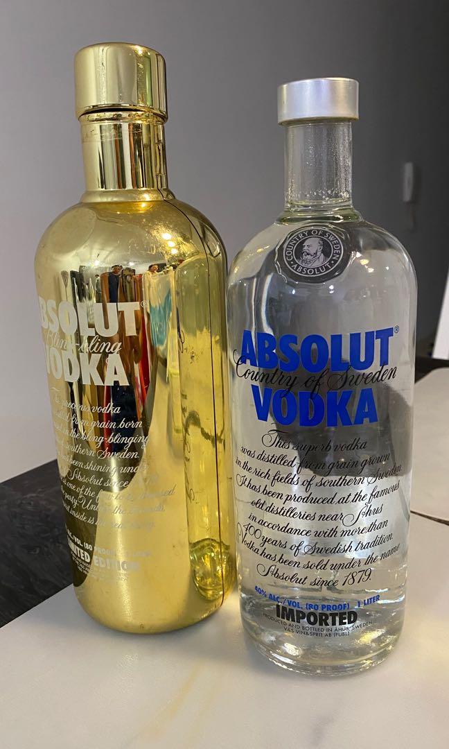 Limited Edition Gold packaging 1L Absolut Vodka, Food & Drinks ...