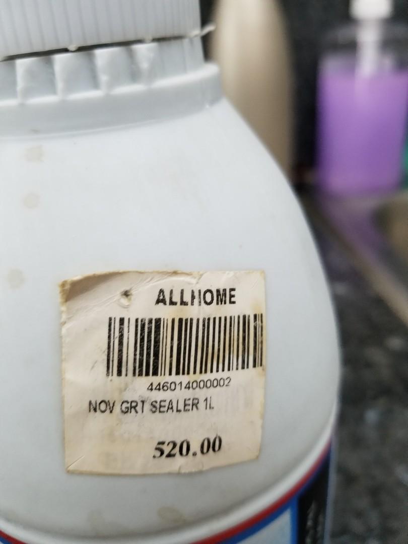 NovTek Grout Sealer 1 liter, Furniture & Home Living, Home Improvement ...