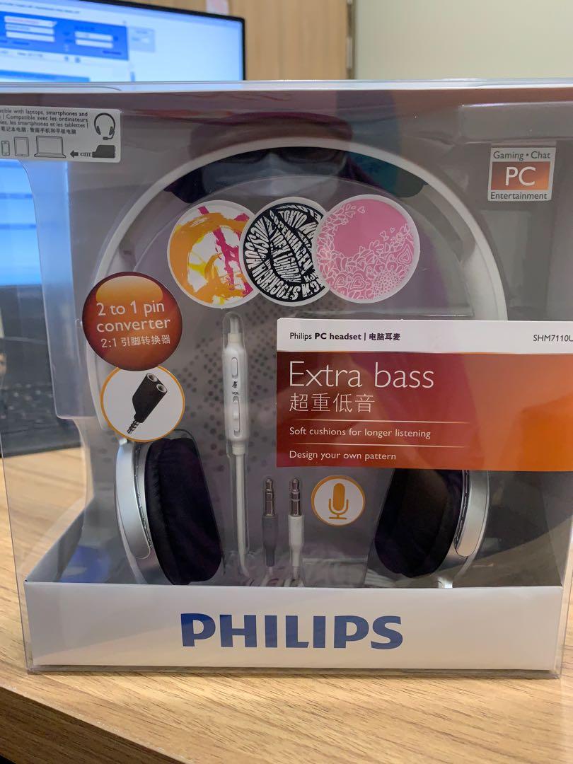 Philips Wired Headphone Headset With Mic, Audio, Headphones & Headsets ...