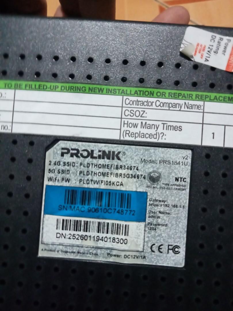 PLDT prolink ROUTER, Computers & Tech, Office & Business Technology on ...