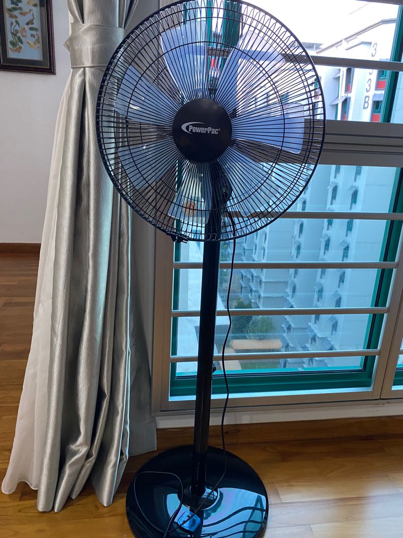 Powerpac 7 blade stand fan, Furniture & Home Living, Lighting & Fans ...
