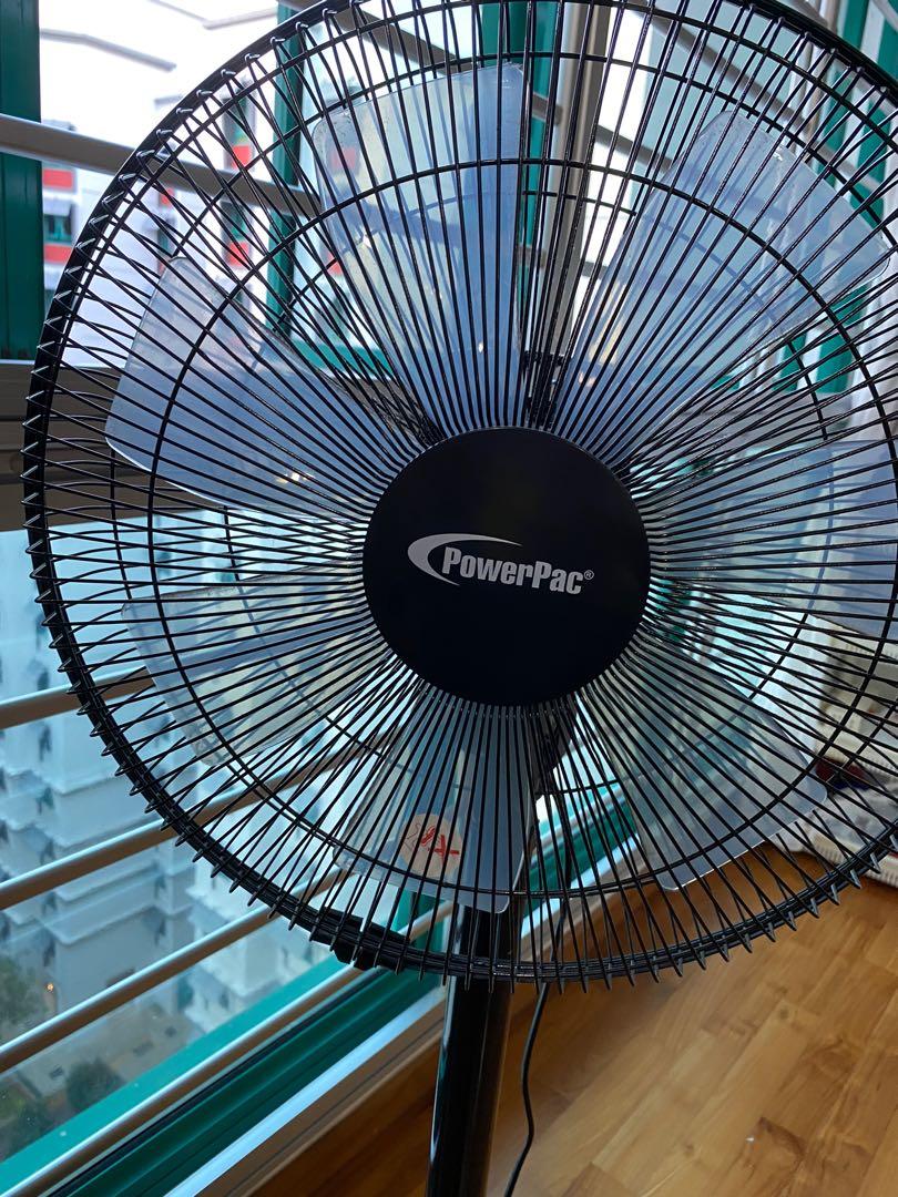 Powerpac 7 blade stand fan, Furniture & Home Living, Lighting & Fans ...