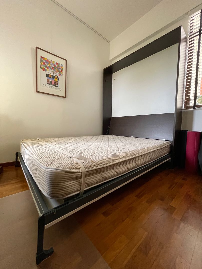 Pull down bed (queen size), Furniture & Home Living, Furniture, Bed ...