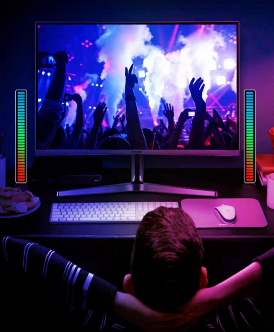RGB LED Bar /Music Sound Control Rhythm Light Bar /RGB Atmosphere Light ...