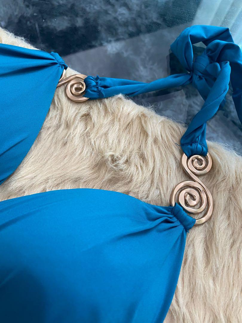 Sexy Royal Blue Triangle Bikini, Women's Fashion, Swimwear, Bikinis ...